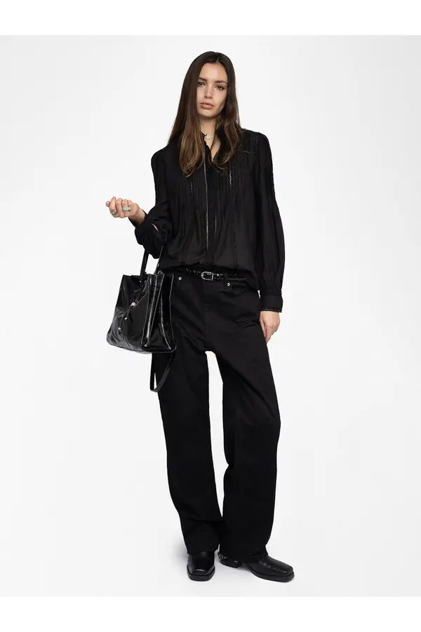 Zadig&Voltaire Timz Lace Detailed Blouse - Black