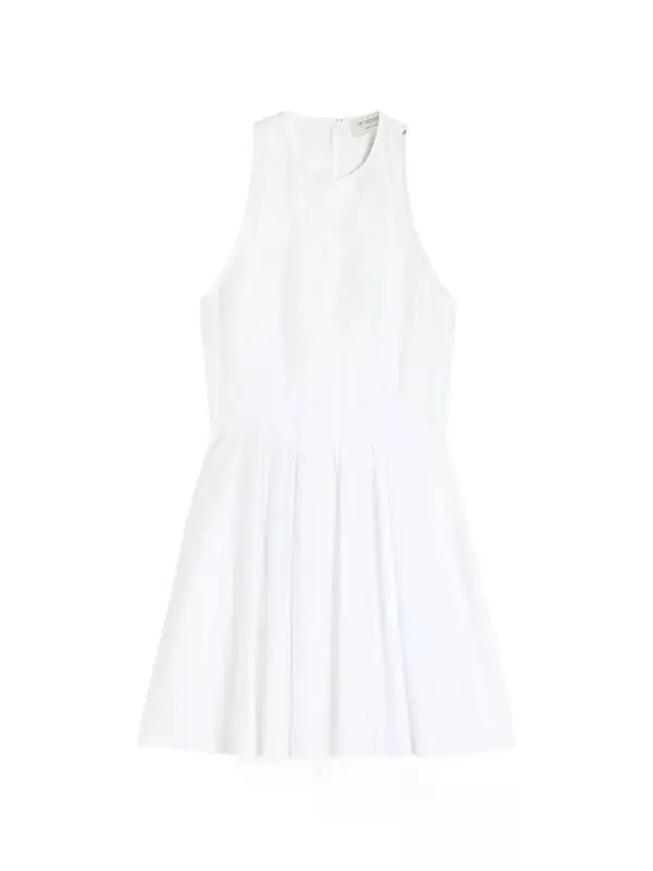 Sportmax Pleated Mini Dress - White