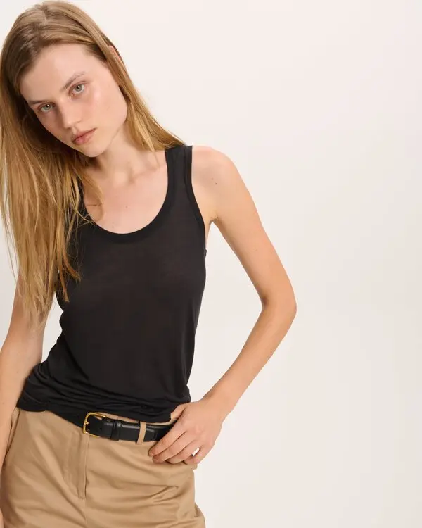 ATM Anthony Thomas Melillo Modal Sweetheart Tank - Black