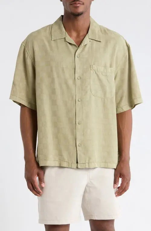 VANS Van Doren Check Button-up Camp Shirt - Soft Sage