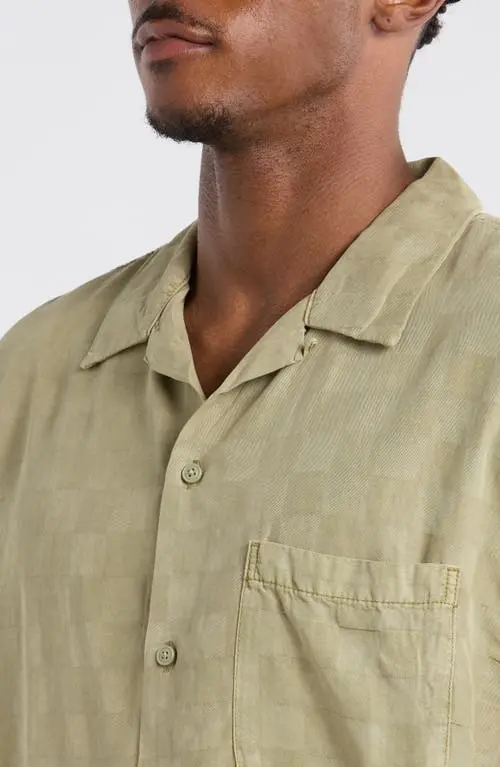 VANS Van Doren Check Button-up Camp Shirt - Soft Sage