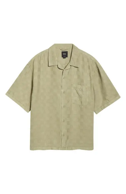 VANS Van Doren Check Button-up Camp Shirt - Soft Sage