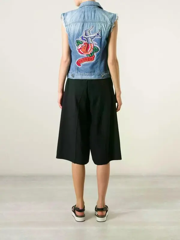 P.a.r.o.s.h Embroidered Denim Vest