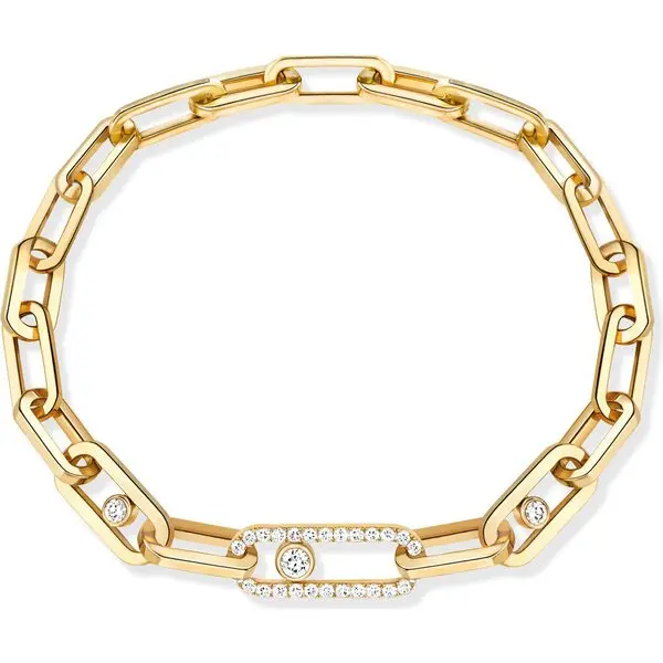 Messika Move Link Diamond Bracelet - Yellow Gold