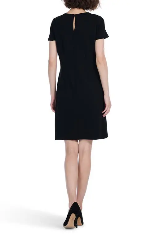 EMILY SHALANT Rhinestone Floral Cocktail Shift Dress