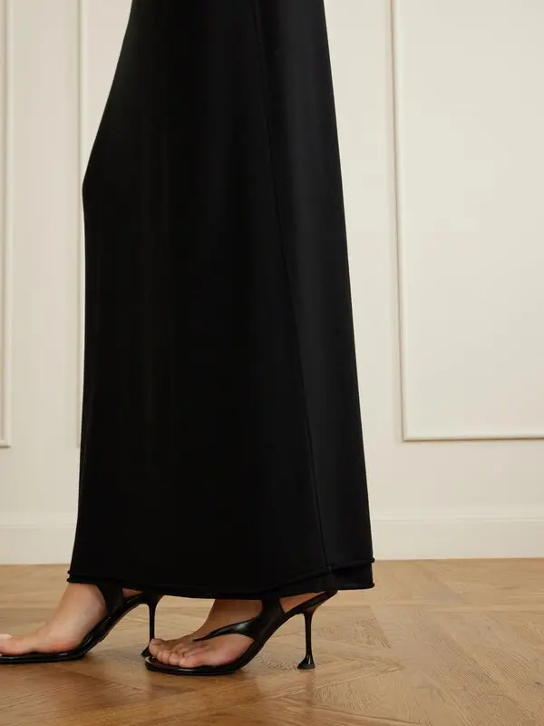 COLLEEN ALLEN Stretch Tencel Modal Silk And Cashmere-blend Maxi Skirt - Black