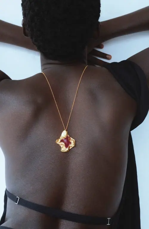 Completedworks Resin Pendant Necklace - Pink