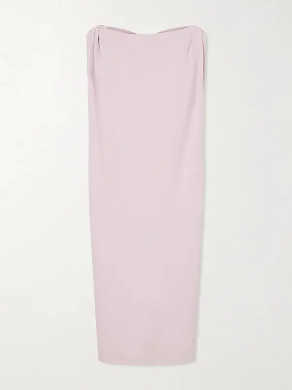 Balenciaga Sack Silk And Wool-blend Cady Midi Dress - Pink