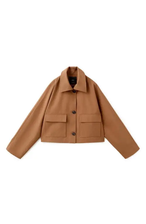 Mango Brava Cotton Jacket - Medium Brown