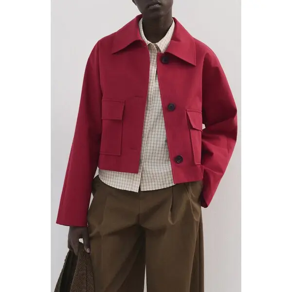 Mango Brava Cotton Jacket - Red