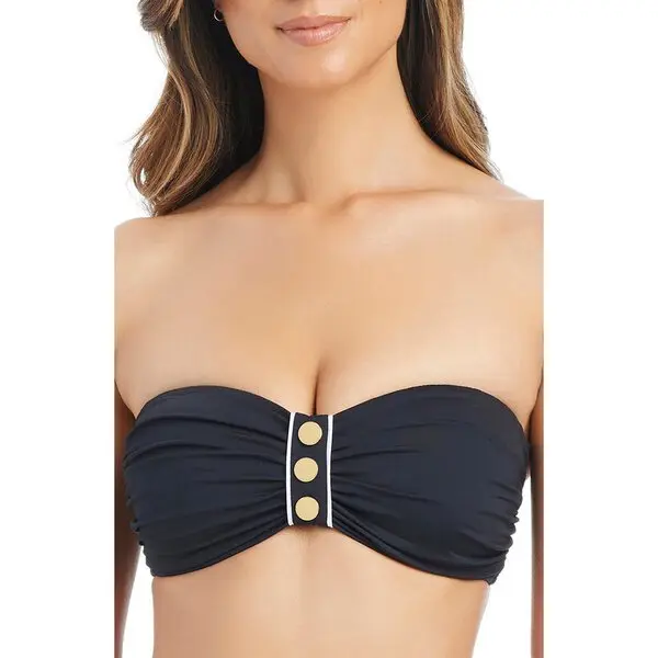 ROD BEATTIE Bandeau Bikini Top - Black
