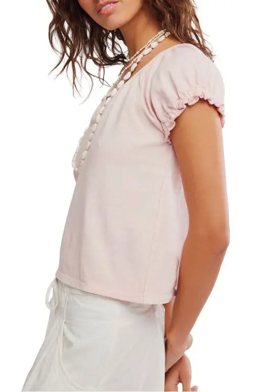 Free People Issa Puff Sleeve Top - Morganite