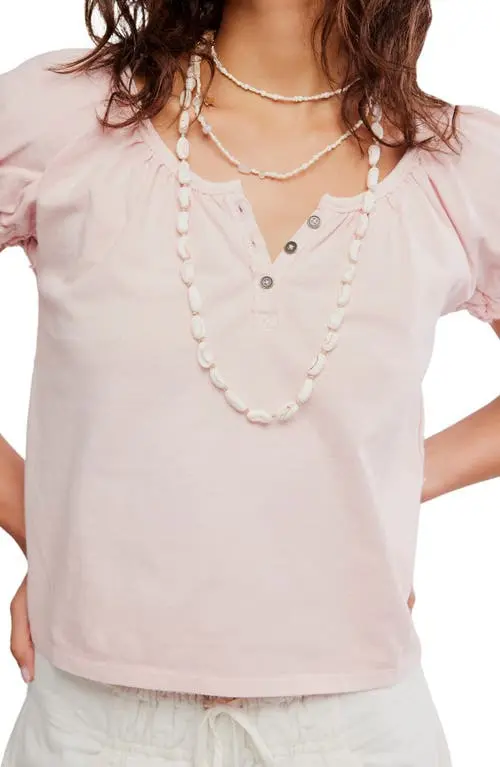 Free People Issa Puff Sleeve Top - Morganite