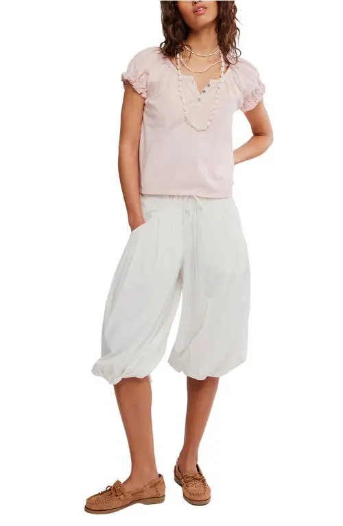Free People Issa Puff Sleeve Top - Morganite