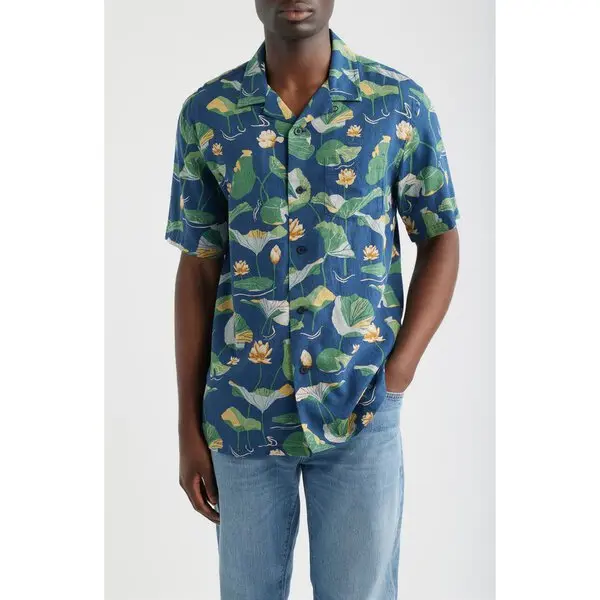 Pendleton Floral Cotton Camp Shirt
