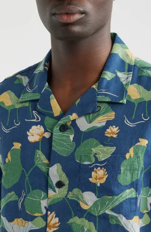 Pendleton Floral Cotton Camp Shirt