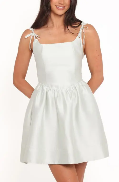 PETAL & PUP Marcelline Tie-strap Fit & Flare Mini Dress