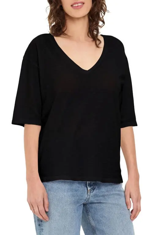 Michael Stars Liam V-neck T-shirt - Black