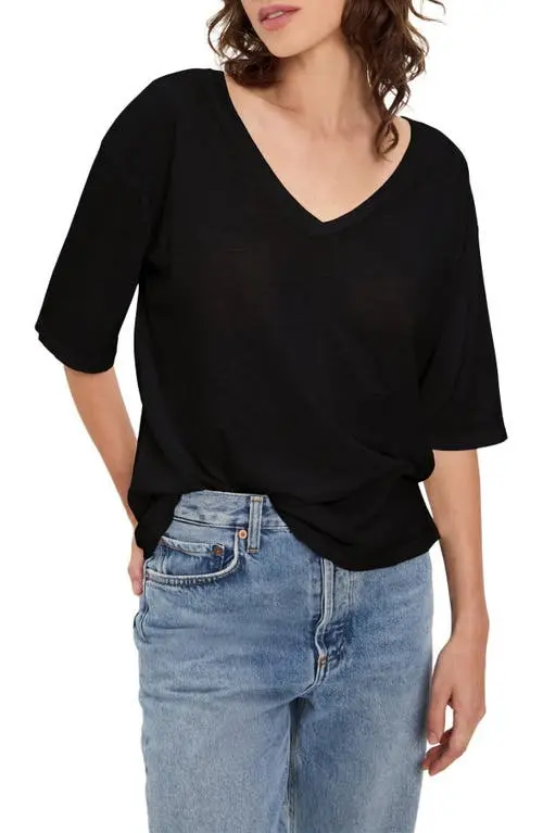 Michael Stars Liam V-neck T-shirt - Black
