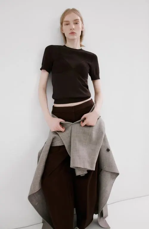 Mango Short Sleeve Sweater