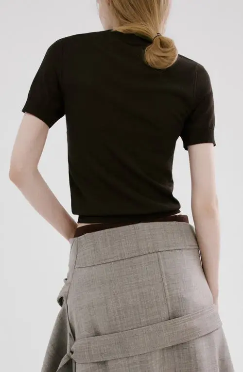 Mango Short Sleeve Sweater