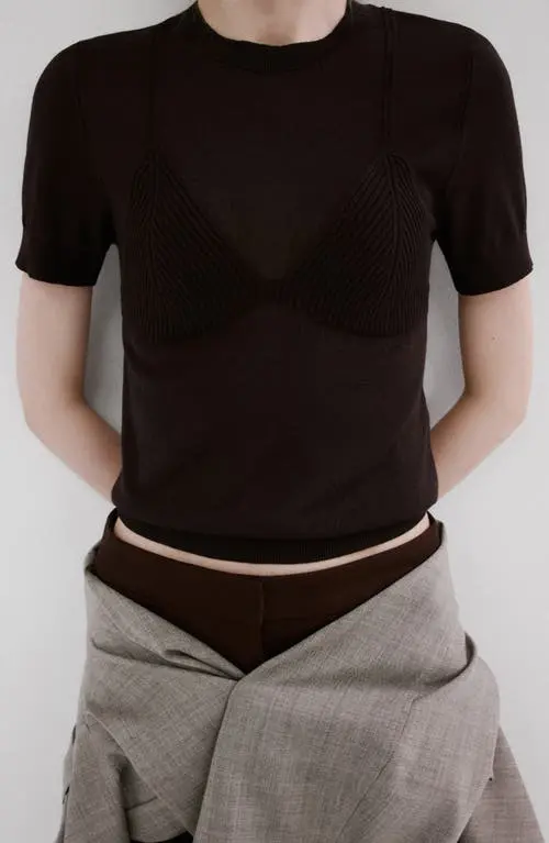Mango Short Sleeve Sweater
