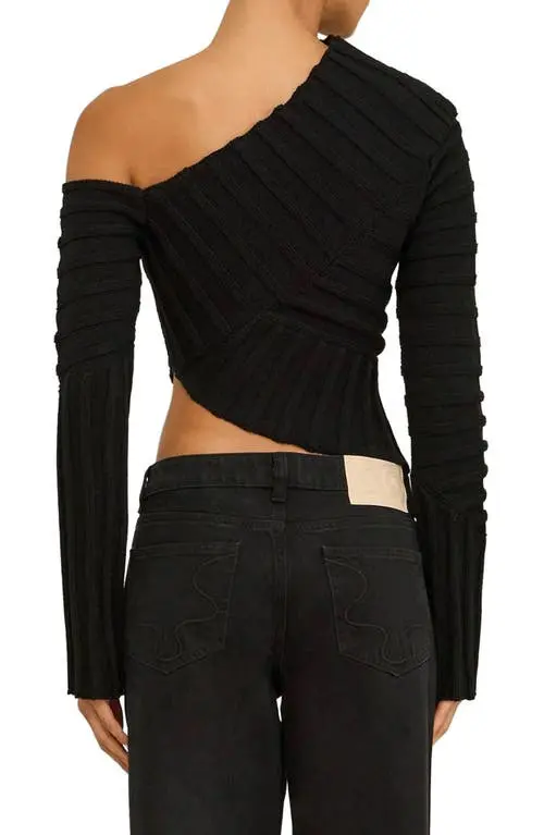 Cult Gaia Jaidan Asymmetric Ribbed Top