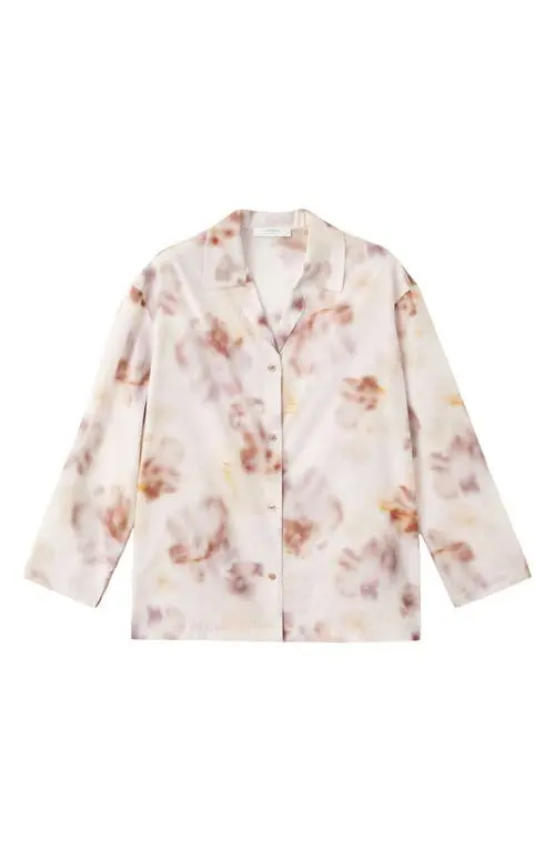 Mango Floral Print Cotton Pajama Top