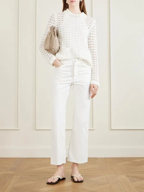 Arch4 Sunny" Crocheted Cotton Sweater