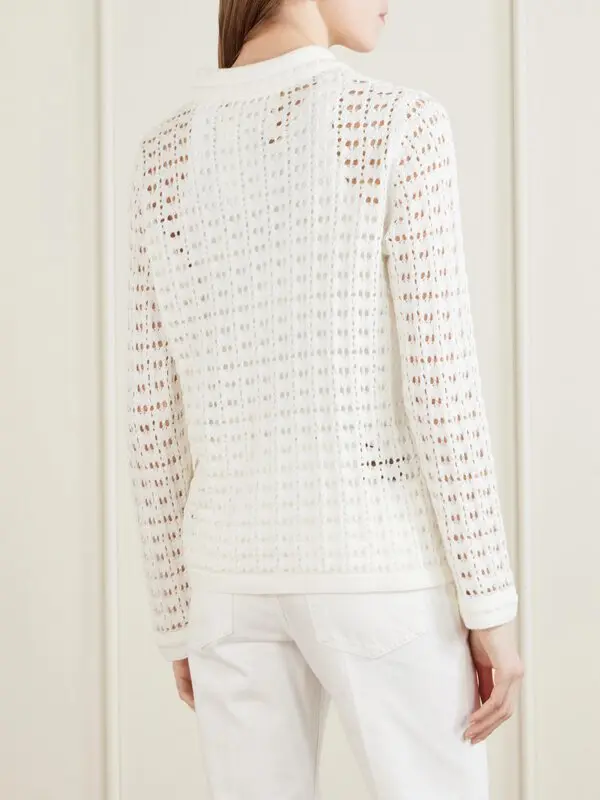 Arch4 Sunny" Crocheted Cotton Sweater