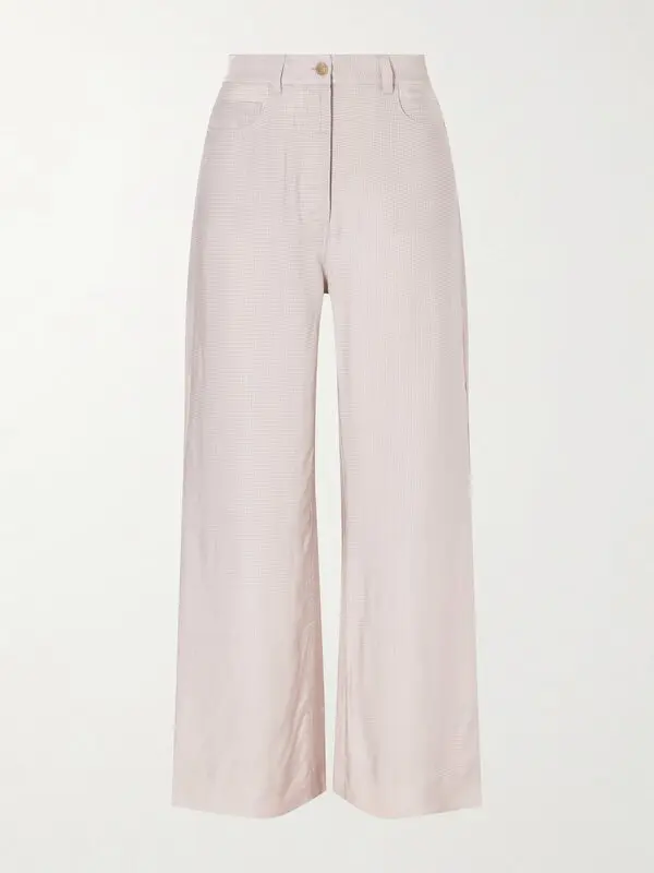 Acne Studios Poltana Checked Wide-leg Pants - Neutrals