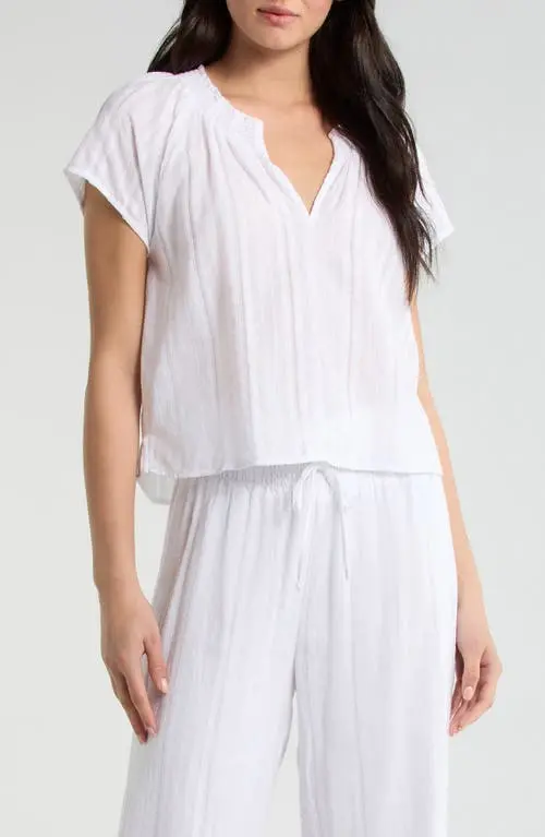 Splendid Meadow Stripe Cotton Crop Top