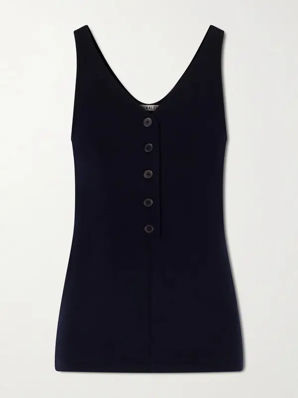 Auralee Wool-blend Jersey Tank