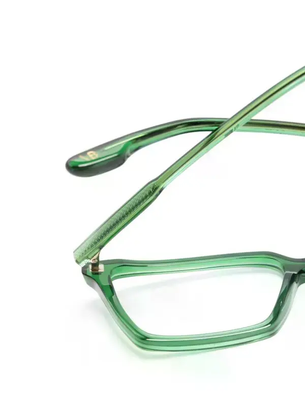 Victoria Beckham Logo-print Square-frame Eyeglasses - Green