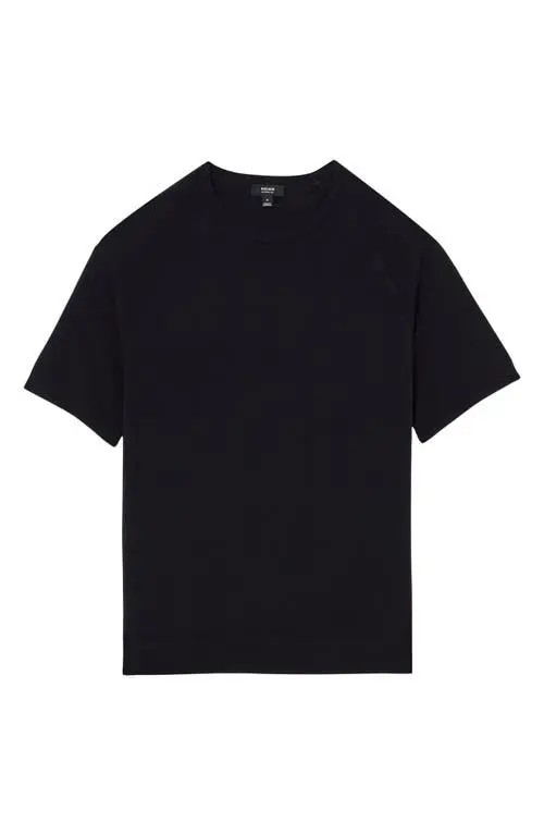 REISS Brook Merino Wool T-shirt - Navy
