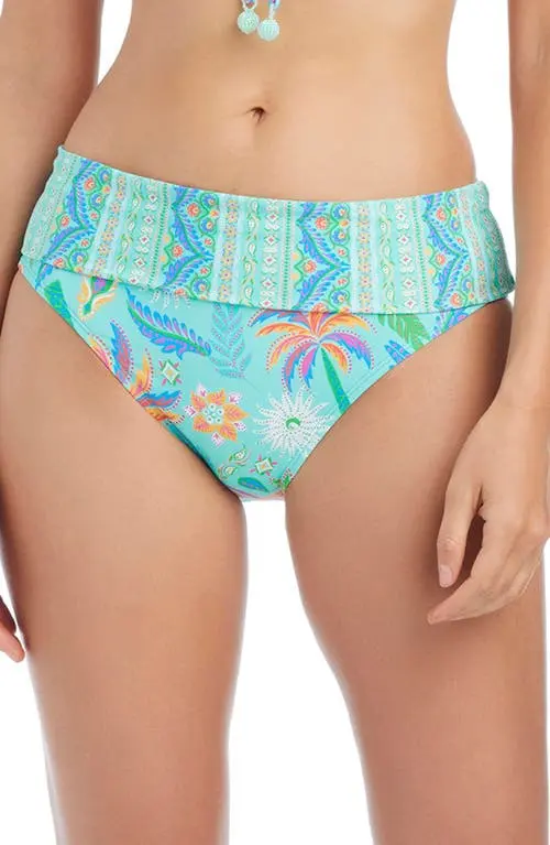 ROD BEATTIE Foldover Hipster Bikini Bottom - Turq