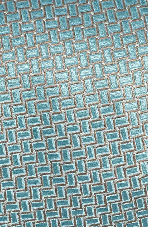 Canali Geometric Silk Neck Tie - Light Green