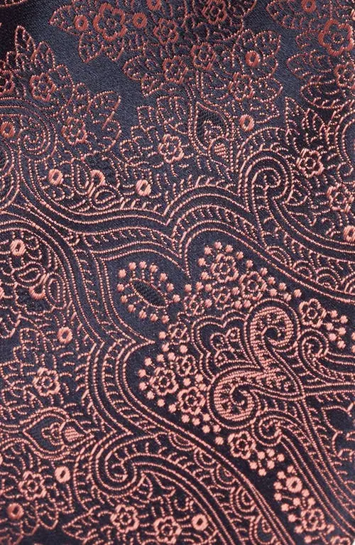 Canali Paisley Silk Necktie - Pink