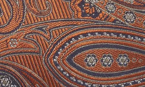 Canali Paisley Silk Neck Tie - Orange