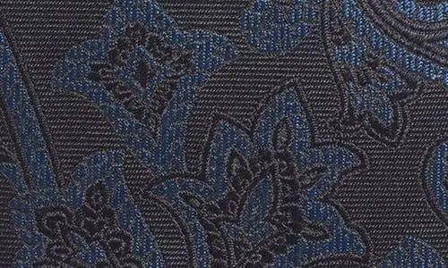 Canali Paisley Silk Standard Tie - Black
