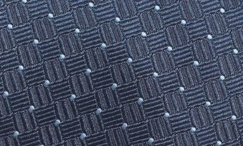 Canali Geometric Silk Neck Tie - Navy