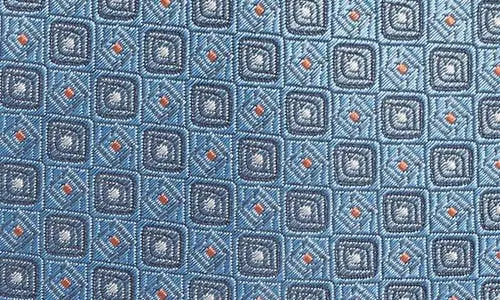 Canali Medallion Silk Tie - Light Blue