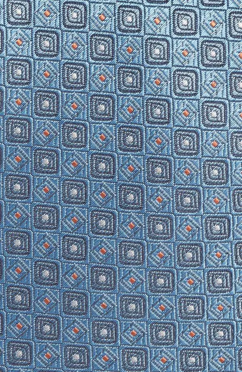 Canali Medallion Silk Tie - Light Blue