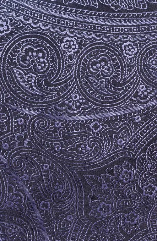 Canali Paisley Silk Neck Tie - Purple