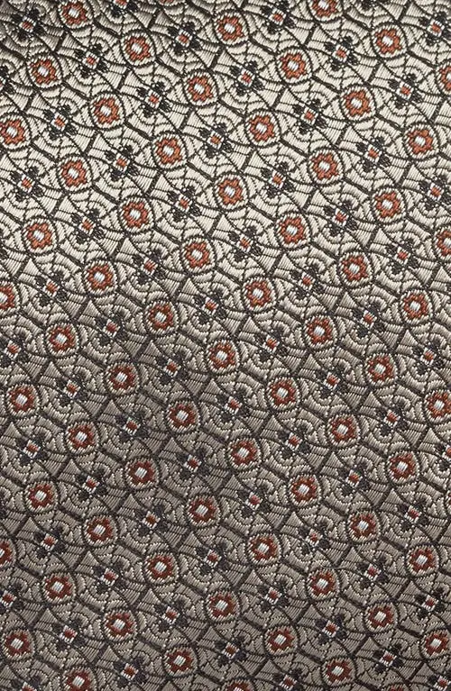 Canali Medallion Silk Neck Tie - Light Brown