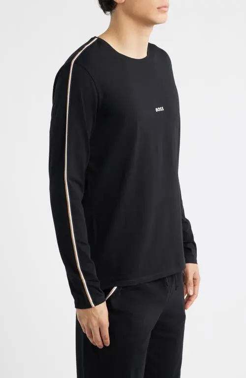 BOSS Unique Long Sleeve Stretch Cotton Pajama T-shirt