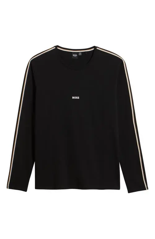 BOSS Unique Long Sleeve Stretch Cotton Pajama T-shirt