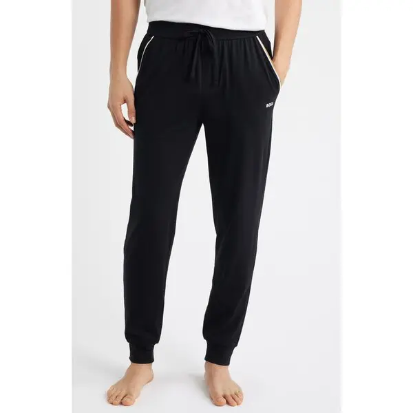BOSS Unique Cotton Blend Pajama Joggers - Black