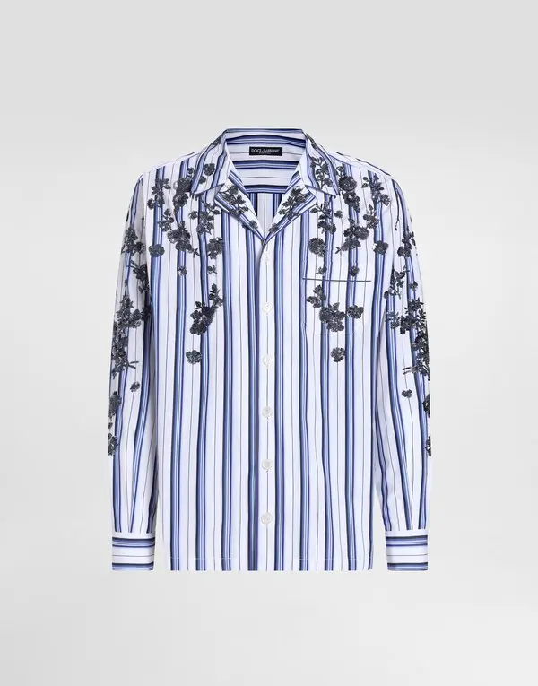 Dolce & Gabbana Cotton And Silk Vanity Shirt With Embroidery - Multicolor