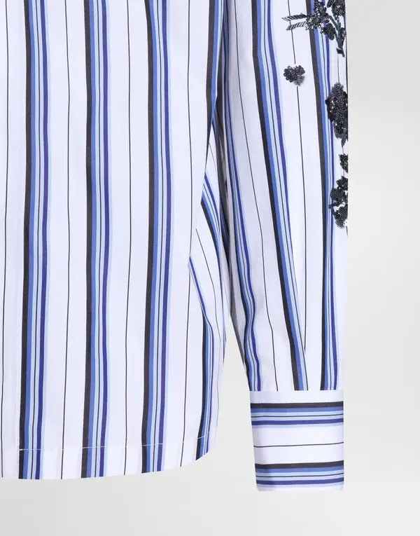 Dolce & Gabbana Cotton And Silk Vanity Shirt With Embroidery - Multicolor